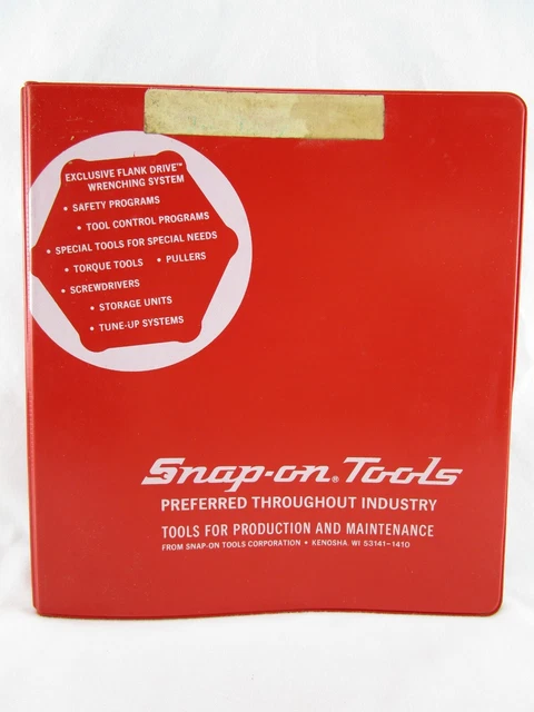 VINTAGE SNAP ON Tool Catalog w/3 Ring Binder 1983 Original Snap On ...