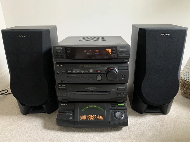 VINTAGE 1997 SONY LBT-D290 Stereo System With Speakers TESTED *READ ...