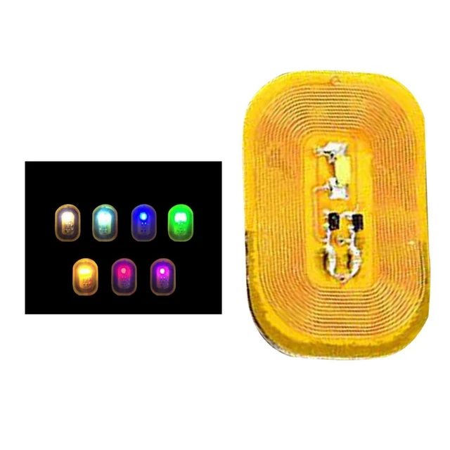 WOMEN SHINY NFC Nail Art Tip Sticker Phone Chip LED Light Flash White ...