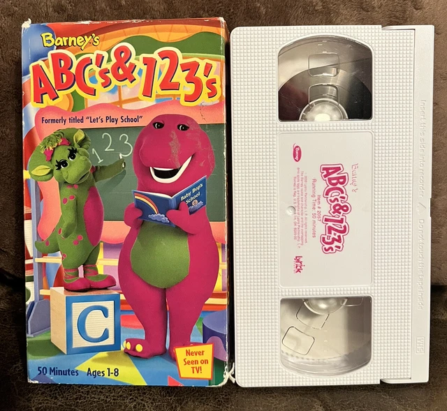 BARNEY’S ABC’S & 123’s VHS Let’s Play School Sing Along Lyrick ...