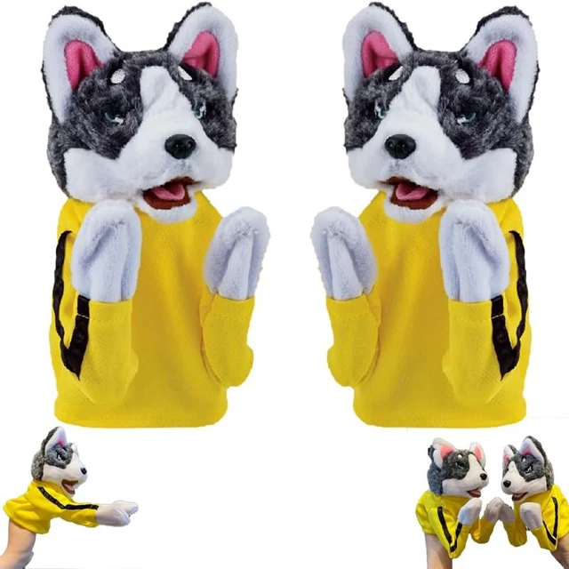 INTERACTIVE HAND PUPPET Stuffed Animal Boxing Dog Toy Glove Performance ...