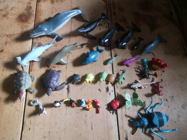 WILD ANIMALS PLAYSET Bundle Action Figures Toys sea creatures birds ...