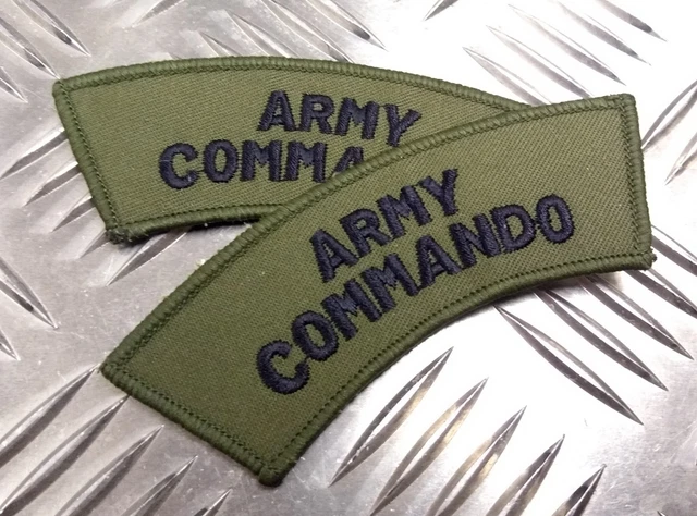 GENUINE BRITISH MILITARY 'Army Commando' Od X2 Shoulder/Badge Patch ...