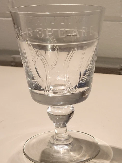 THOMAS WEBB CRYSTAL Goblet Stemmed Glass William Shakespeare 1565 * ...