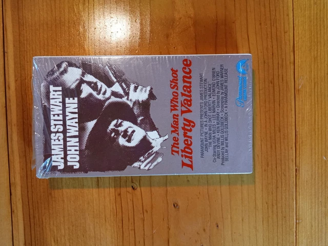 THE MAN WHO Shot Liberty Valance VHS SEALED Watermarks Paramount 1979💨🔫 ...