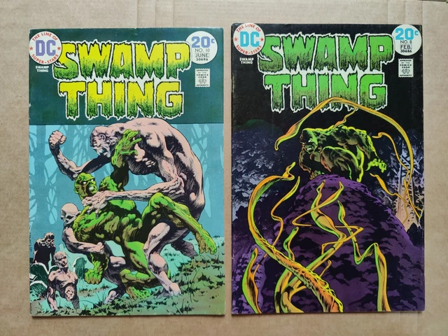 SWAMP THING 8 FN 10 FN - Lot de 2 couvertures Bernie Wrightson + art ...