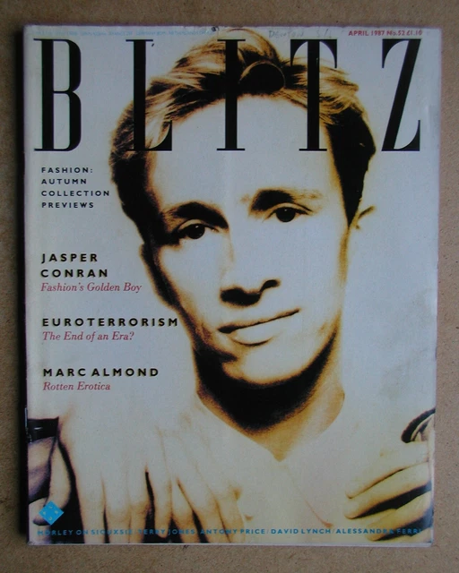 BLITZ MAGAZINE. APRIL 1987. No. 52. Jasper Conran, Marc Almond, David ...