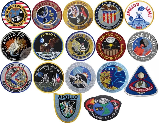 NASA APOLLO MISSION Patches Embroidered Badges Sew on/Iron on £4.87 ...
