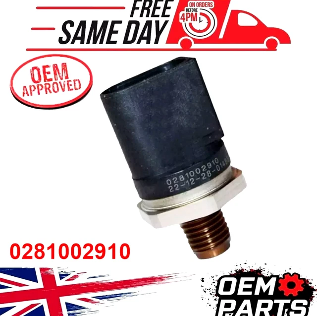 FUEL RAIL PRESSURE SENSOR FOR AUDI A8 D2 3.3 TDI quattro 0281002910 £51 ...