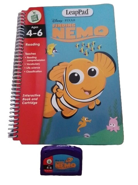 FINDING NEMO leapfrog leappad Book & Cartridge Disney reading ages 4 ...
