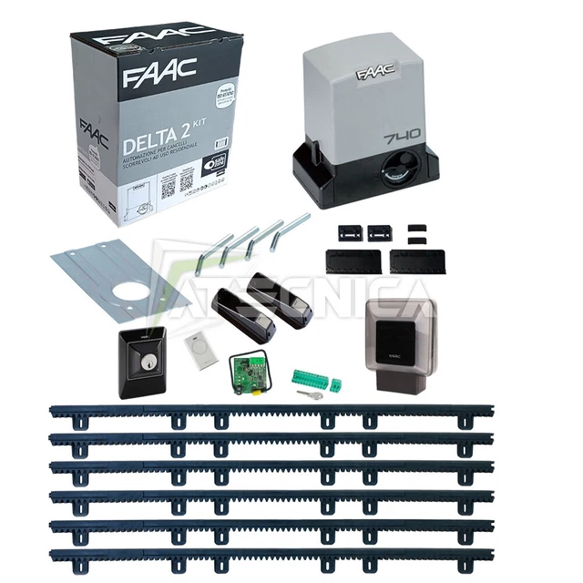 500KG 230V FAAC DELTA Sliding Gate Kit 2 KIT + 6m Racket £376.11 ...