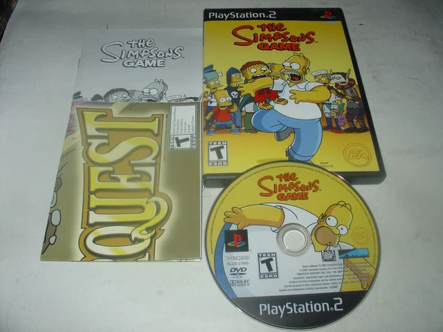 THE SIMPSONS GAME (Sony PlayStation 2, 2007) Complete Tested Mint W ...
