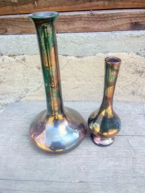 2 VASES MILAZZO Joseph Vallauris 1900 Massier Zumbo Gaziello EUR 160,00 ...