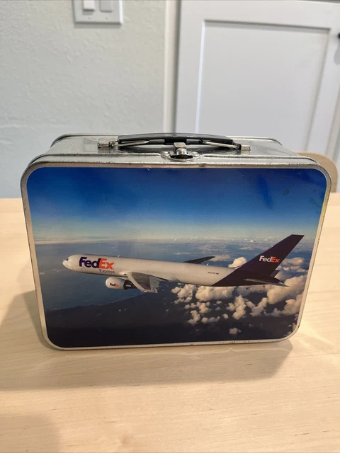 VINTAGE FEDEX EXPRESS Airplane Box Flight N107FE Flag USA Collectible ...