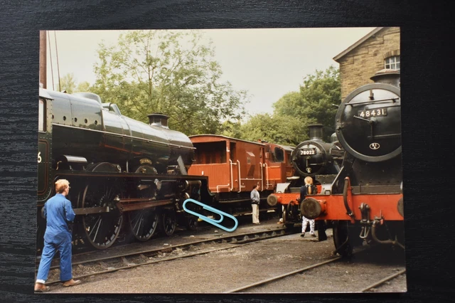 TRAIN PHOTOGRAPH OF Railway Steam Locomotive No 45596 78022 48431 ...