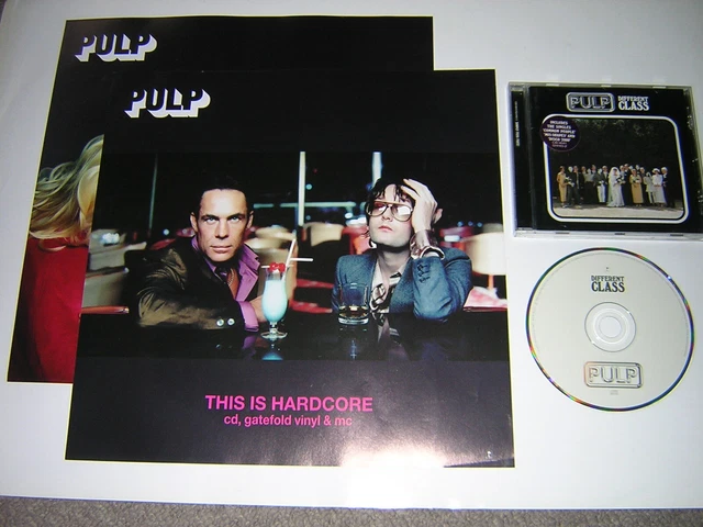 ORIGINAL PULP CD Album - Different Class- Plus 2 Promotional 12"X12 ...