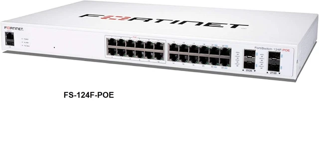 FORTINET FORTISWITCH FS-124F-POE FortiGate Managed Switch 24xGE LAN ...