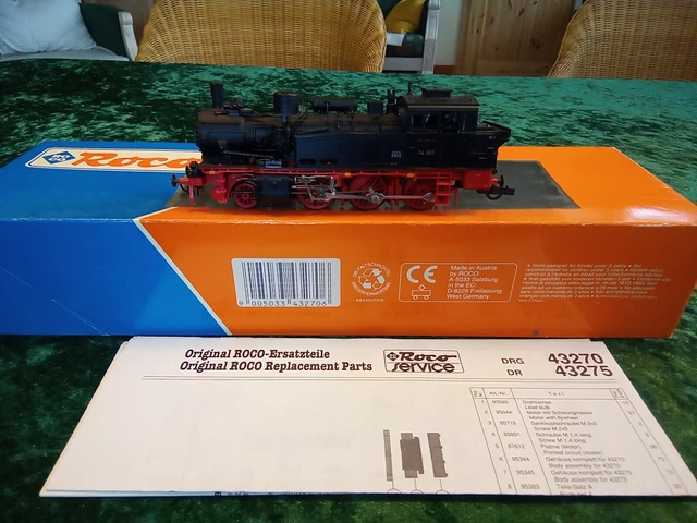 DAMPFLOK ROCO, H0, analog, DRG 43270, Gleichstrom, Ovp, EpII, neu, BR 74 EUR 99,00 - PicClick DE