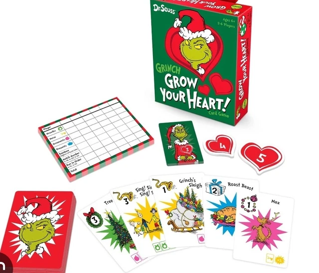 GROW YOUR HEART Dr Seuss The Grinch Card Board Game Funko Christmas ...