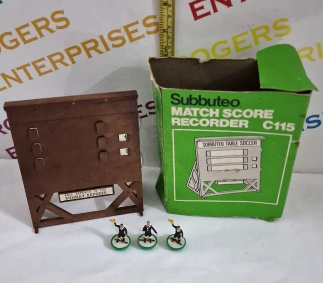VINTAGE SUBBUTEO C115 Match Score Recorder (Incomplete), 2 Linesmen & 1 ...