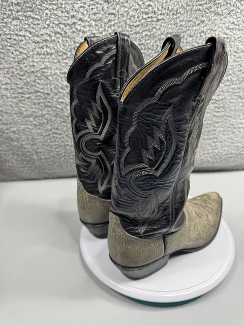 VINTAGE TONY LAMA Boots Mens Size 8D Western Cowboy Leather 6255 USA ...