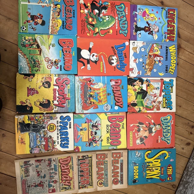 DANDY BEANO CHEEKY Whoopee Sparky Topper Bundle Annual Comics 13 Books ...