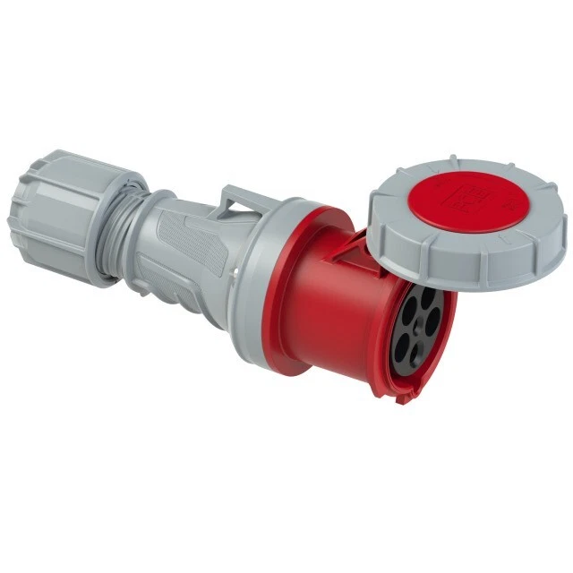 PCE ROT 63AMP 5 Pin 3P+N+E 415V Buchse Ceeform Commando IP67 ...