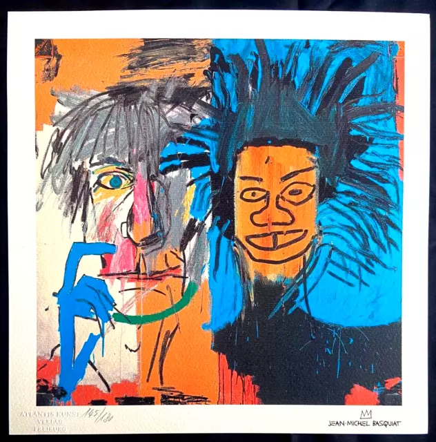 JEAN-MICHEL BASQUIAT-LITOGRAFIA'AUTOPORTRAIT AVEC Andy Warhol'[ Keith Haring] EUR 252,00 ...