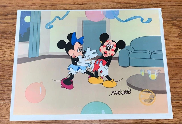 DISNEY MICKEY'S SURPRISE Party Minnie Mouse Serigraph Cel SIGNED Marc ...