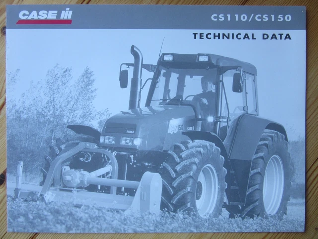 CASE IH CS110/CS150 SERIES TECHNICAL DATA Tractor brochure/leaflet £0.99 - PicClick UK