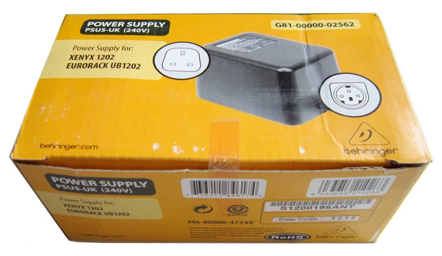 BEHRINGER PSU5-UK - MXUK5 - Power Supply for UB1202, XENYX 1202 and ...
