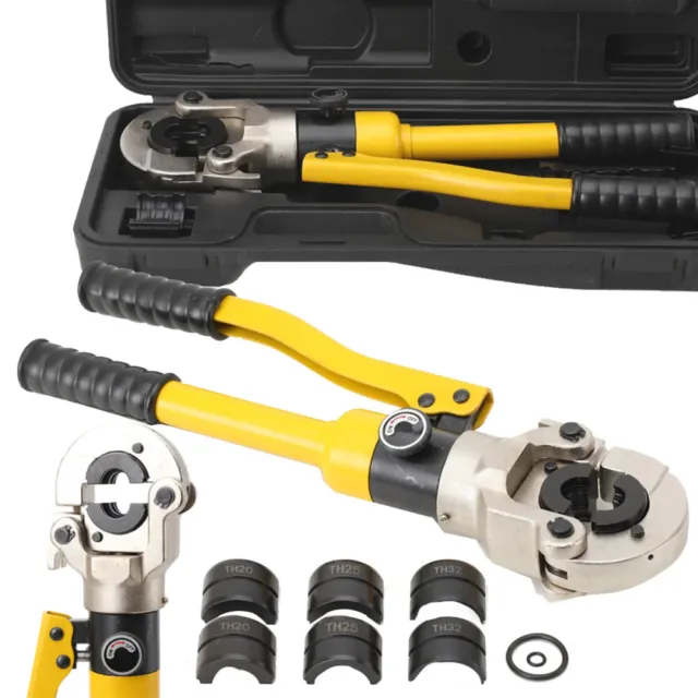 6T HYDRAULIC PIPE Crimper Aluminum Tube Press Clamp Pliers Crimping ...