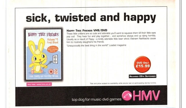 (VBKJ) ADVERT 5X8& Happy Tree Friends Vhs/Dvd First Blood £5.99 ...