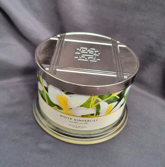 HOMEWORX BY HARRY SLATKIN WHITE GINGERLILY 4 WICK SCENTED CANDLE 510g £ ...