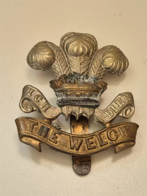 THE WELCH REGIMENT (Welsh) Cap Badge 43x39mm Bimetal £15.00 - PicClick UK