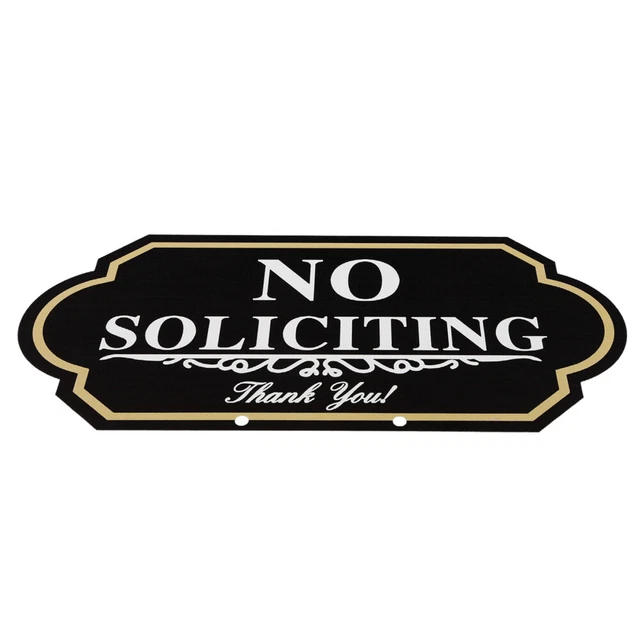 NO SOLICITATION SIGN Soliciting Hanging Front Door Signs for Home £7.88 ...