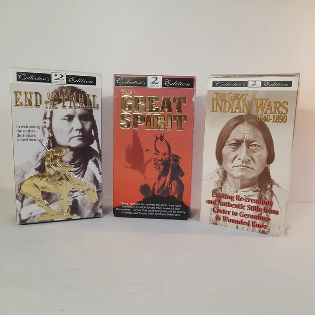 3 VHS THE Great Indian Wars The Great Spirit End of the Trail Native Am ...