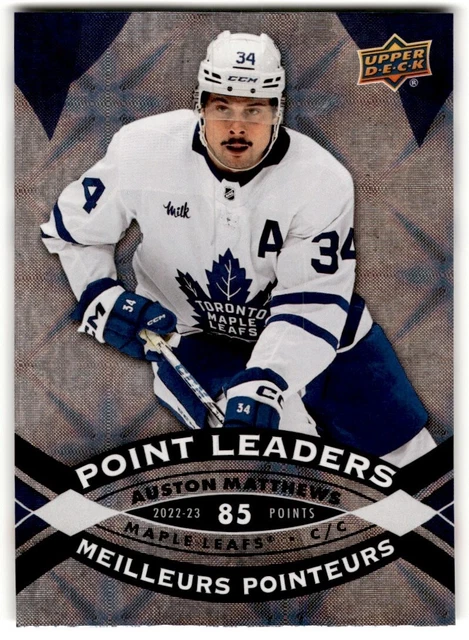 2023-24 TIM HORTONS Point Leaders Auston Matthews #PL-18 Toronto Maple ...