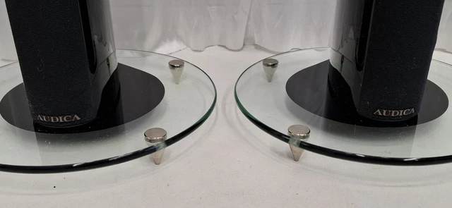 AUDICA CX-T & CX-S Hi-Fi Surround Speaker System w. Stands & QED Cables ...