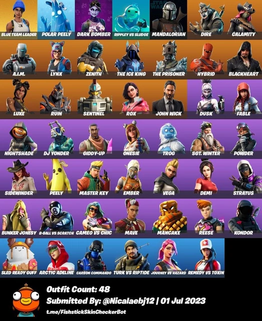 FN_OG_SKIN_BLUE TEAM LEADER_JOHN Wick_Mandalorian_Lynx_Zenith_Dire_Ruin ...