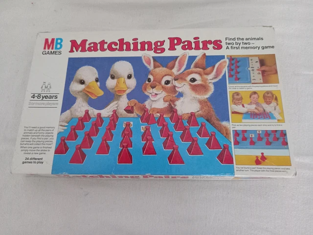 VINTAGE MB MATCHING Pairs Board Game 1981 Complete £12.99 - PicClick UK
