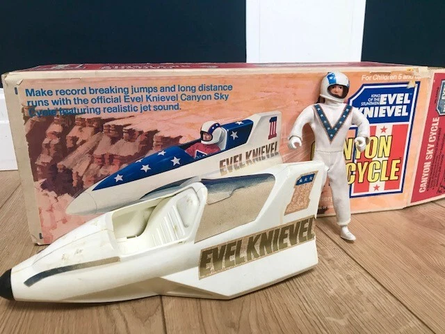 EVEL KNIEVEL CANYON Sky Cycle, In Scatola, Giocattolo Originale Anni ...