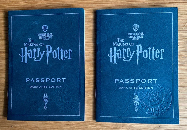 HARRY POTTER TOUR Passports x 2 - Limited Edition Dark Arts. Partly ...