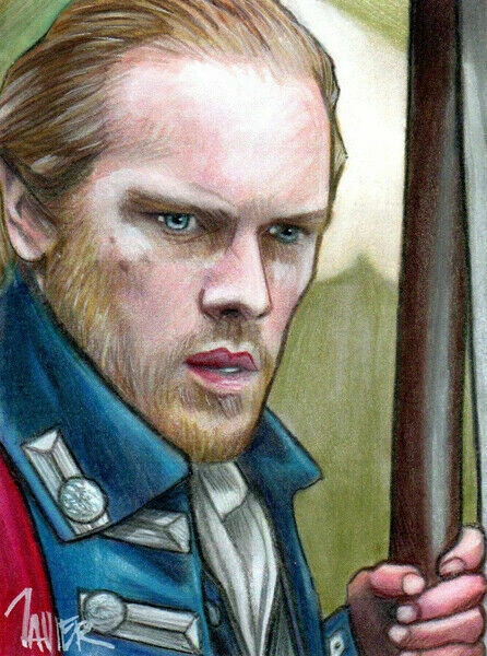 OUTLANDER JAMIE FRASER SAM HEUGHAN SKETCH Card PRINT Open Edition 4 EUR ...