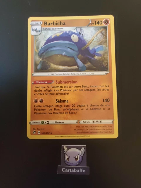 CARTE POKÉMON BARBICHA 100/192 Rare EB02 Clash des Rebelles EUR 1,90 ...