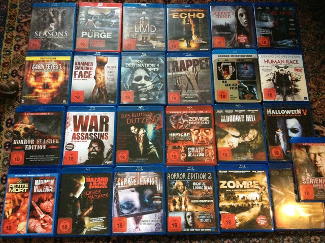 FSK18 HORROR [25 Blu ray] Cabin Fever 2 ECHO Purge Halloween 5 Seasons ...