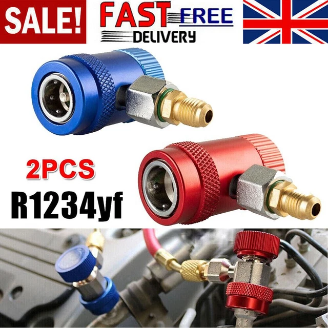 2PCS R1234YF QUICK Coupler Connector Adapter Set Air Conditioning ...