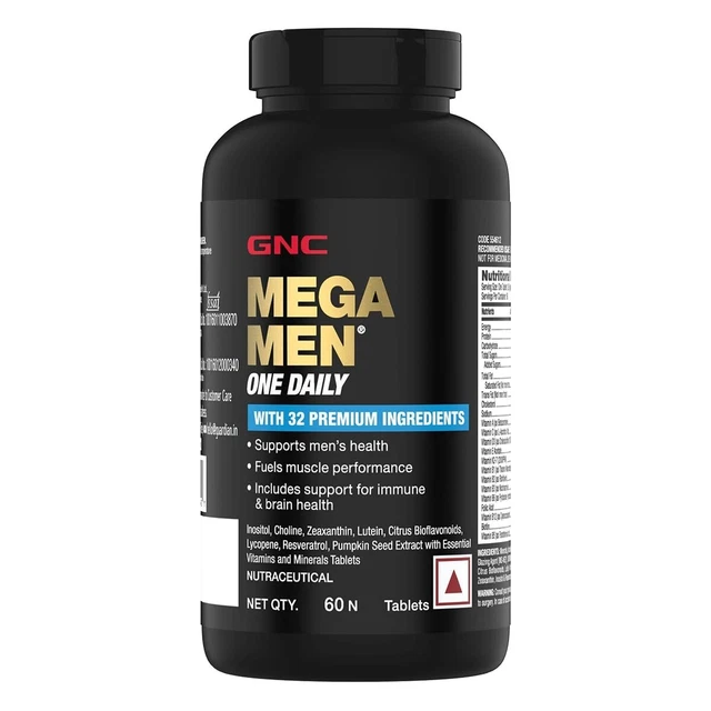 GNC MEGA MEN Essentials 50-Plus One Daily Multivitamin, 60 Tablets £21. ...