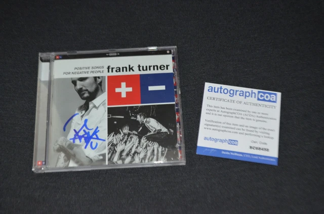 FRANK TURNER FIRMATO autografo di persona CD COVER INCLUSA canzoni ...