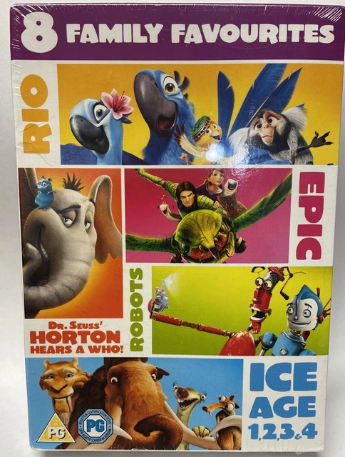 ICE AGE 1-4 Epic Rio Robots Dr Seuss Horton - New & Sealed 8 Movie DVD ...